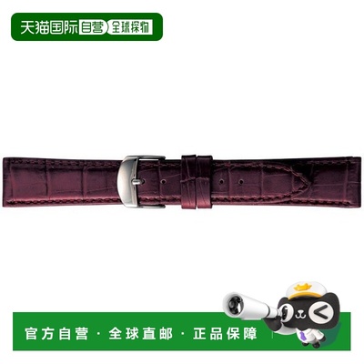 日本直邮BKME053EU BAMBI SCOTCHGARD 酒红色压纹牛皮表带