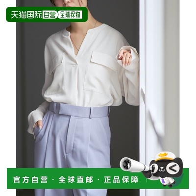 1h可退 日本直邮NOBLE女装宽松V领半透明质感衬衫女 250512401081