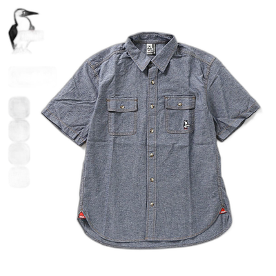 日本直邮CHUMS 纱线染色 Chambray 短袖衬衫（男士 女士 中性款 C