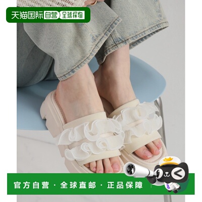 日本直邮VIVIAN COLLECTION 女士 厚底透明荷叶边凉鞋 V37201SM