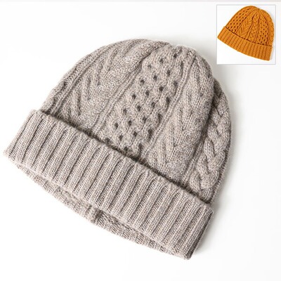 日本直邮JOHNSTONS Aran Cable Beanie 男女羊绒针织帽HAC03411