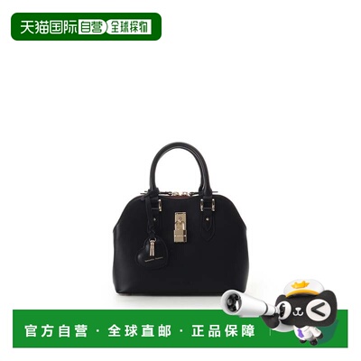 日本直邮Samantha Thavasa 心形图案皮革手提包 小号 黑色单肩包