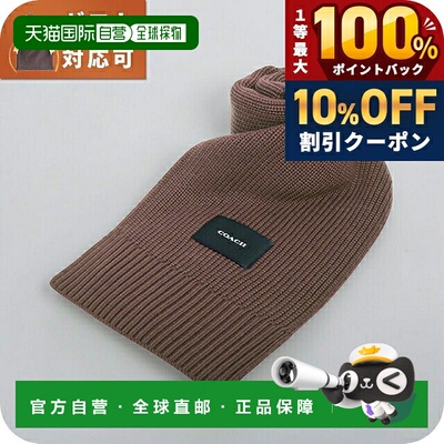 日本直邮Coach/蔻驰 WOVEN PATCH KNIT SCARF 女士针织围巾 co100