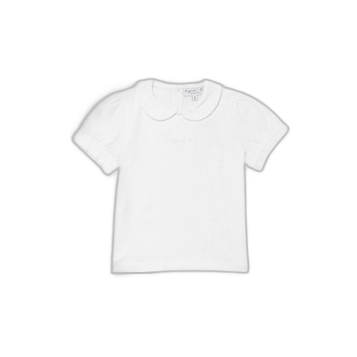 1h可退 日本直邮agnes b. 儿童款圆领短袖T恤 胸前同色品牌刺绣设