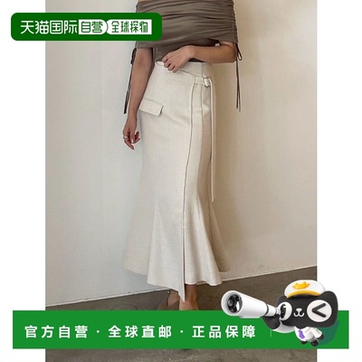 1h可退 日本直邮LAGUNAMOON 女装 修身显瘦 花呢A字中长裙 032550