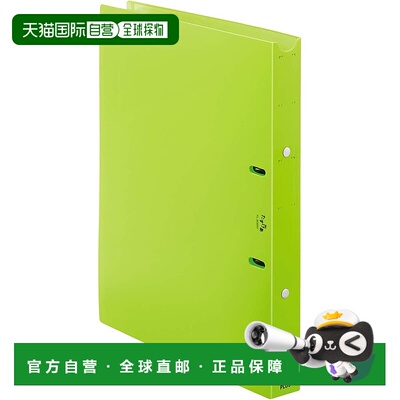 【日本直邮】Plus普乐士33mm厚封面双环文件夹A4荧光绿98090