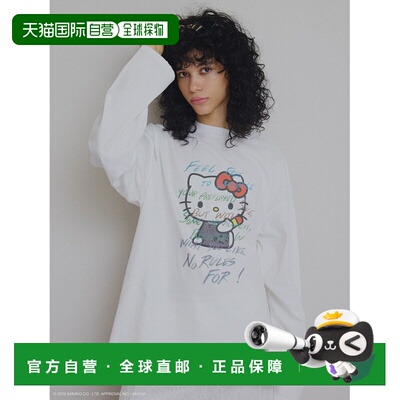 1h可退 日本直邮HELLO KITTY × Ameri 联名 女士 长袖T恤 全棉落