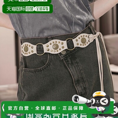 1h可退 日本直邮SMELLY 女士 西部风金属装饰皮带 SMA62EA007腰带