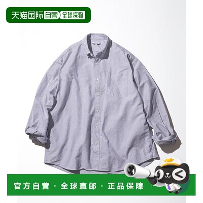 1h可退 日本直邮CAHLUMN男装全棉牛津纺博坦下摆衬衫 宽松版型左