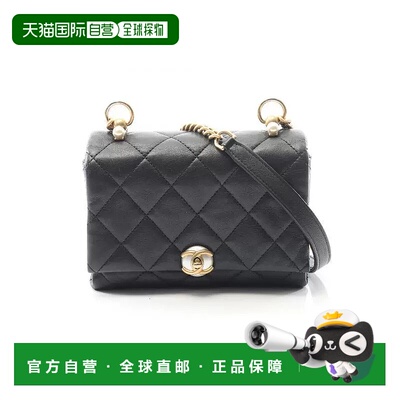 日本直邮中古Chanel香奈儿女包B级9新mini matelasse方胖子羊皮斜