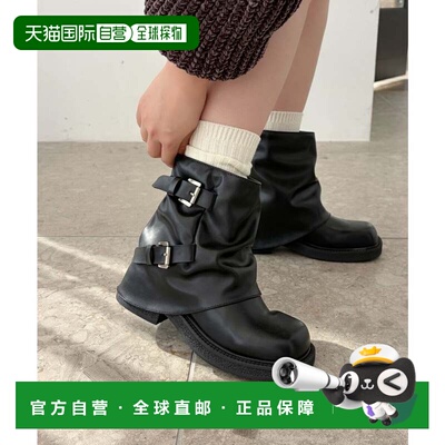 日本直邮ORiental TRaffic 工程师风覆盖靴 厚底鞋短靴 55401黑色