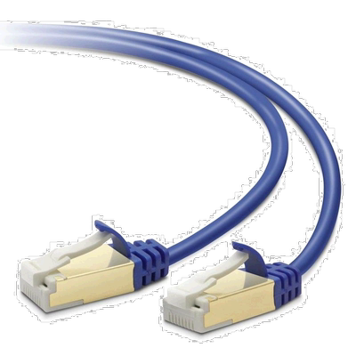 【日本直邮】宜丽客LAN线3米CAT7防断针连接器薄型金属蓝色