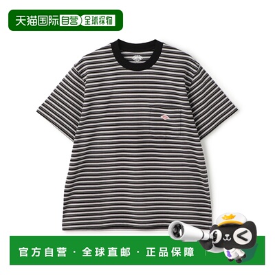 日本直邮Danton 女装 短袖条纹口袋T恤 DNB261L1030006