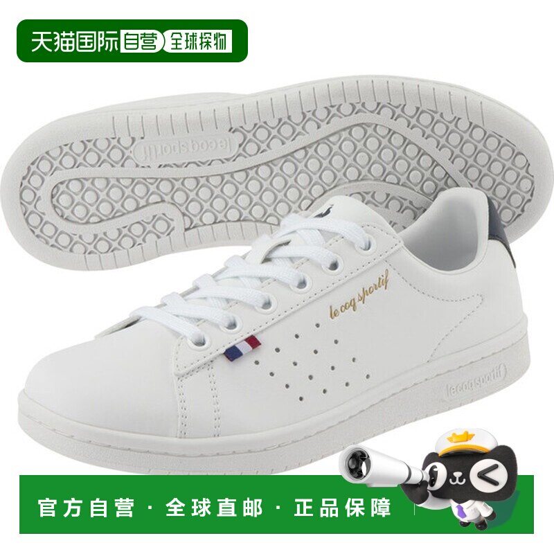 日本直邮Le coq sportif LA ROLAND SL 白色海军蓝休闲鞋 QL1VJC0