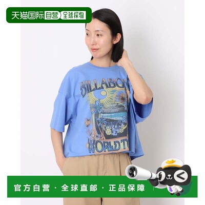 日本直邮女士户外休闲短袖T恤 GRAPHIC WIDE LOOSE CROPPED TEE B