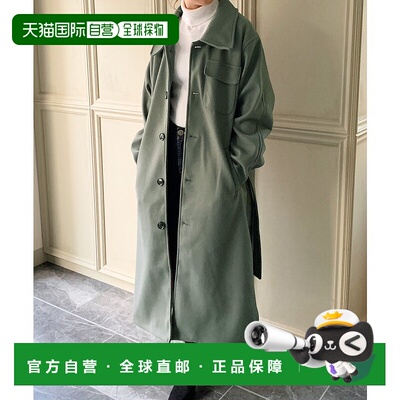 日本直邮JUNOAH 胸袋大翻领长款外套 AM5609EW01178 外套