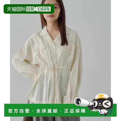 日本直邮Noka 女装 开襟抽绳中长款衬衫 DCN1061104A0008