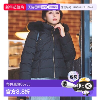 1h可退 日本直邮Swingle 女装 短款羽绒服 可拆卸毛领 3WAY设计