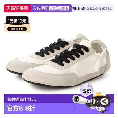 日本直邮ing IGFP61199 ing 褶皱低跟运动鞋（白色）
