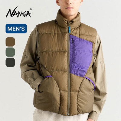 日本直邮NANGA MAZENO RIDGE VEST N2530-0A074C 男士羽绒服防水