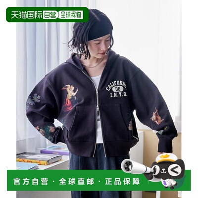 日本直邮FREAK'S STORE 女装 绘画印花拉链连帽衫 1125248900590