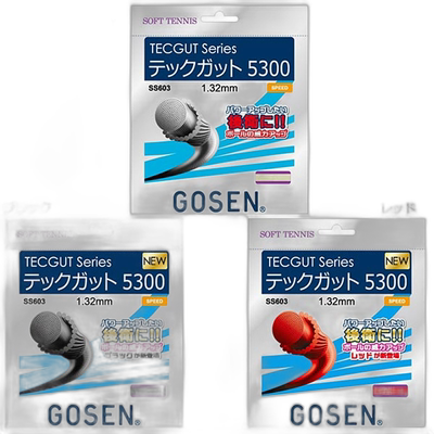 日本直邮Gosen 男女 Tech Gut 5300 网球软网球肠软 GOSEN SS603
