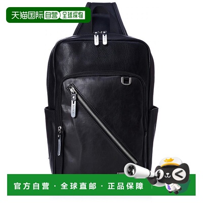 【日本直邮】DEVICE男士包袋男士大容量单肩A4收纳兼容黑色/黑色