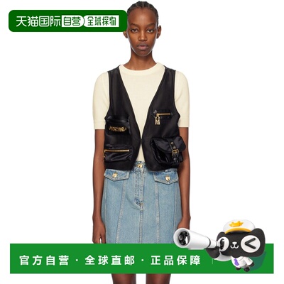 香港直邮Moschino 莫斯奇诺 女士 黑色 Heavy 马甲 10020513A1