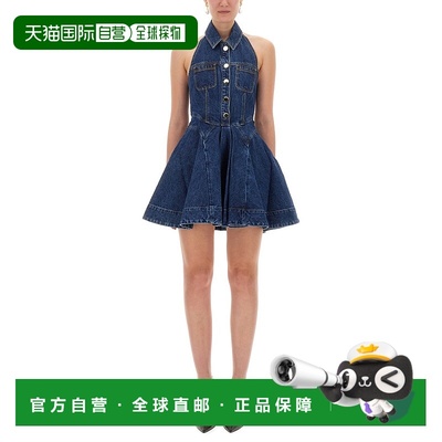 1h可退 香港直邮Self-Portrait 女士 牛仔喇叭迷你连衣裙 PF25830