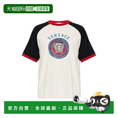 1h可退 香港直邮VERSACE 男士T恤 10255991A185022W0K0 AW2026 白