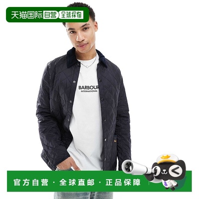 香港直邮Barbour 巴伯尔 男士 Liddesdale 经典绗缝海军蓝夹克