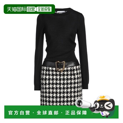 香港直邮Moschino 莫斯奇诺 女士 紧身连衣裙 black黑色 舒适时尚