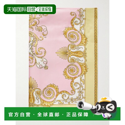 1h可退 versace 范思哲 女士 巴洛克印花圍巾 10016001A1