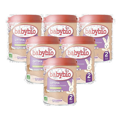 欧洲直邮Babybio法国伴宝乐 2段有机母乳型婴儿奶粉800gx6罐