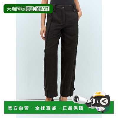 香港直邮GANNI 甘尼 女士 粗花呢西装长裤 F9629 black黑色 舒适