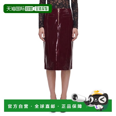 香港直邮Self-Portrait 女士 紫色仿皮半身裙 AW26080MSKPU