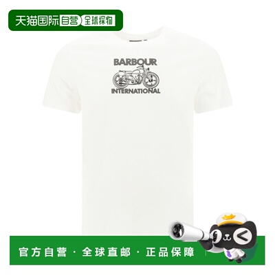 香港直邮Barbour 男士T恤 MTS1152WH11 SS2023 白色 短袖圆领T恤