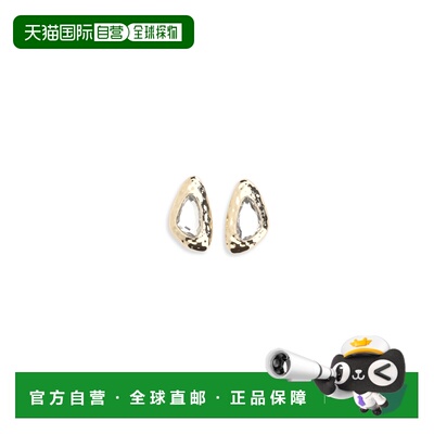 香港直邮Self-Portrait 女士 金色锤痕水晶耳环 RS26616EGDGOLD