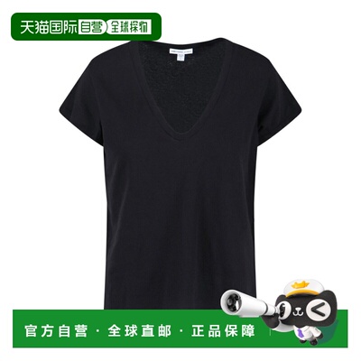 香港直邮James Perse 女士T恤 WUC3182BLACK SS2026 黑色 T-Shirt