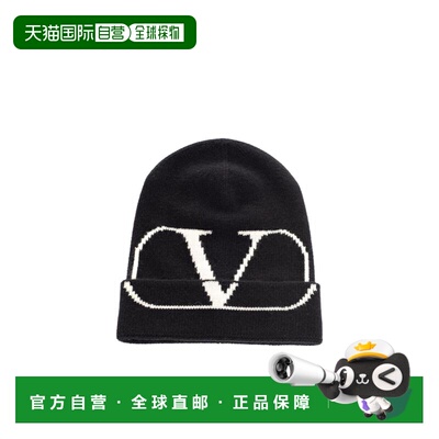 香港直邮VALENTINO 男士帽子 SY2HB00CAVB0NA AW2023 黑色 logo针
