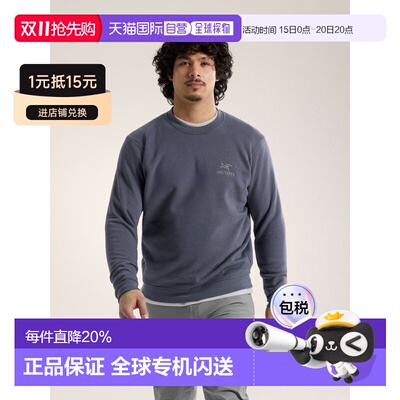 欧洲直邮Arc'teryx 始祖鸟 EMBLEM抓绒圆领套头衫 男装