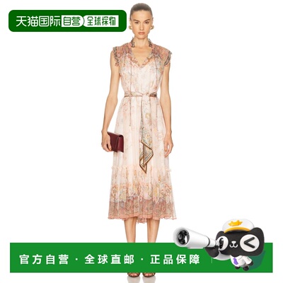 1h可退 香港直邮ZIMMERMANN 女士 Alchemy 飘逸连衣裙 7280DS262
