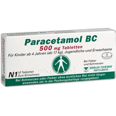 [2 Packs]Paracetamol BC 500 mg Tabletten 10 St (Berlin-Chemi