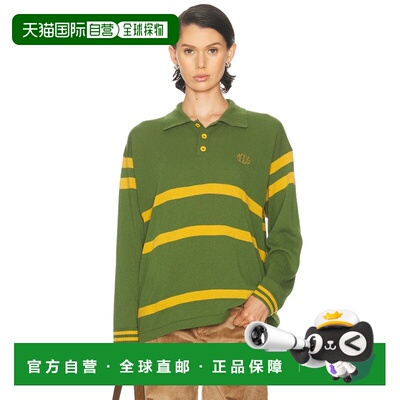 香港直邮Bode 女士 Regis Polo衫 MRF25KT011 green绿色 舒适时尚