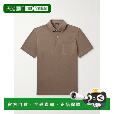 香港直邮1h可退 Zegna 杰尼亚 男士 棉质口袋Polo衫 UG392A2G752