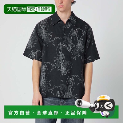 1h可退 香港直邮Our Legacy 男士 Death 佩斯利印花棉质亚麻衬衫