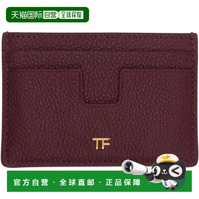 1h可退 香港直邮Tom Ford 汤姆 福特 女士 TOM FORD 酒红色卡包 S