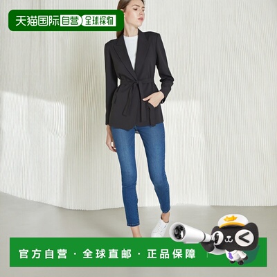 自营欧洲直邮MAXMARA麦丝玛拉 Talento女士黑色羊毛短款西装外套