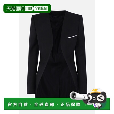 香港直邮Tom Ford 汤姆 福特 女士 无领羊毛真丝夹克 GI3084FAX17
