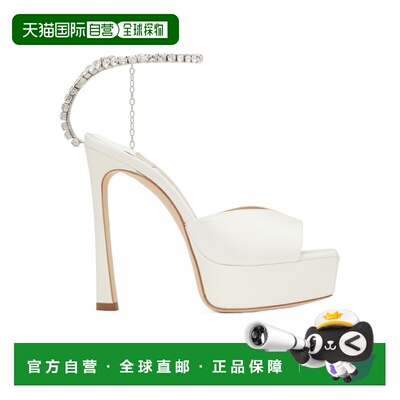 1h可退 香港直邮JIMMY CHOO 女士凉鞋 SAEDASANDAL125IVORYCRYSTA